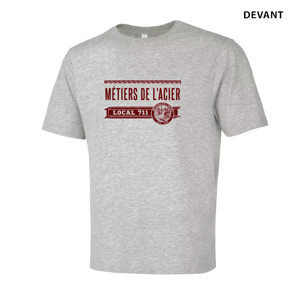 Ironworkers Local 711 T-Shirt -Short sleeve (Athletic Grey). NEW COLOU ...