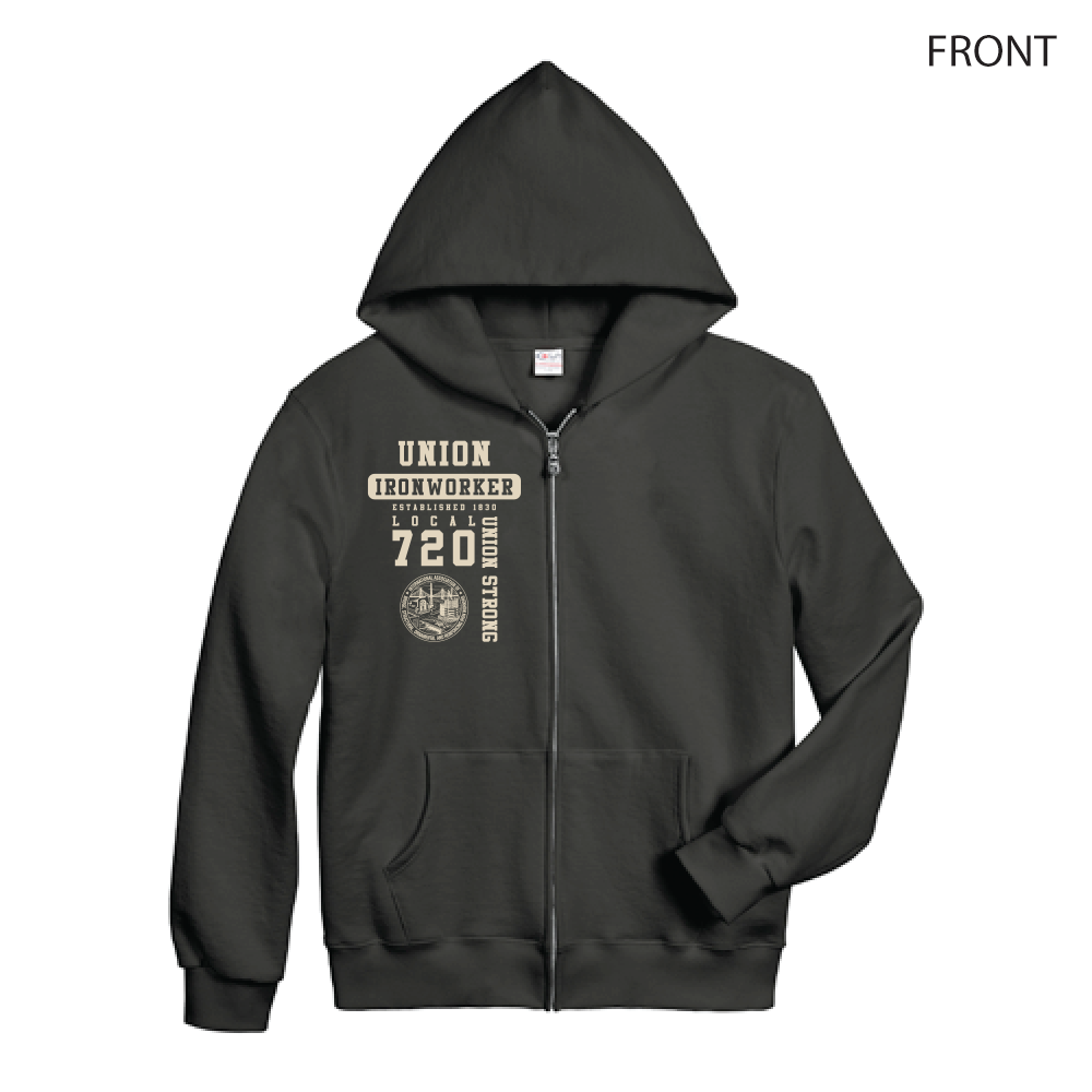 Ironworkers Local 720 - Dominion Zip Up Hoodie (Black) – NIE Plus